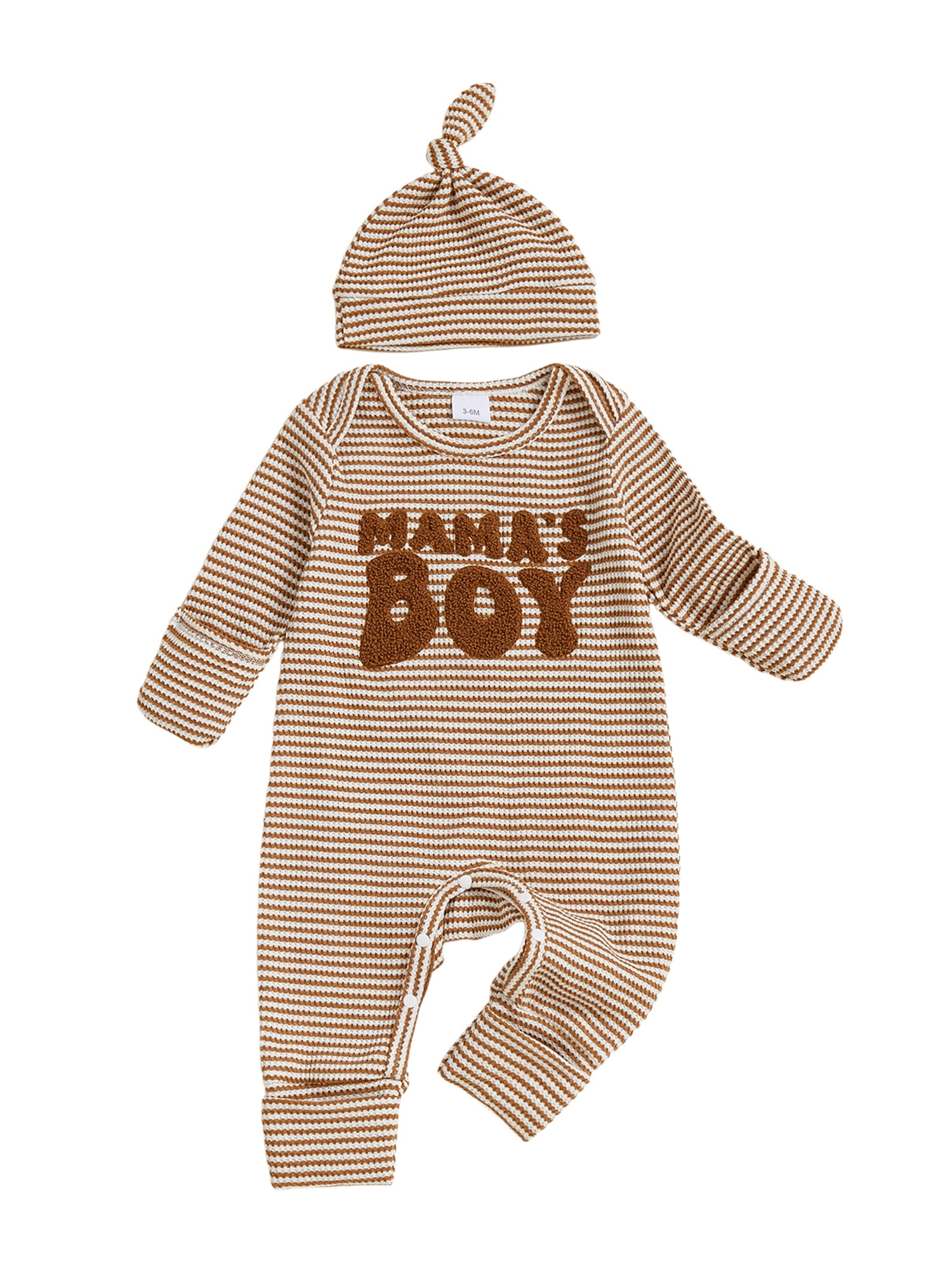BemeyourBBs Baby Striped Footed Romper Newborn Boy Sleepers Footie ...