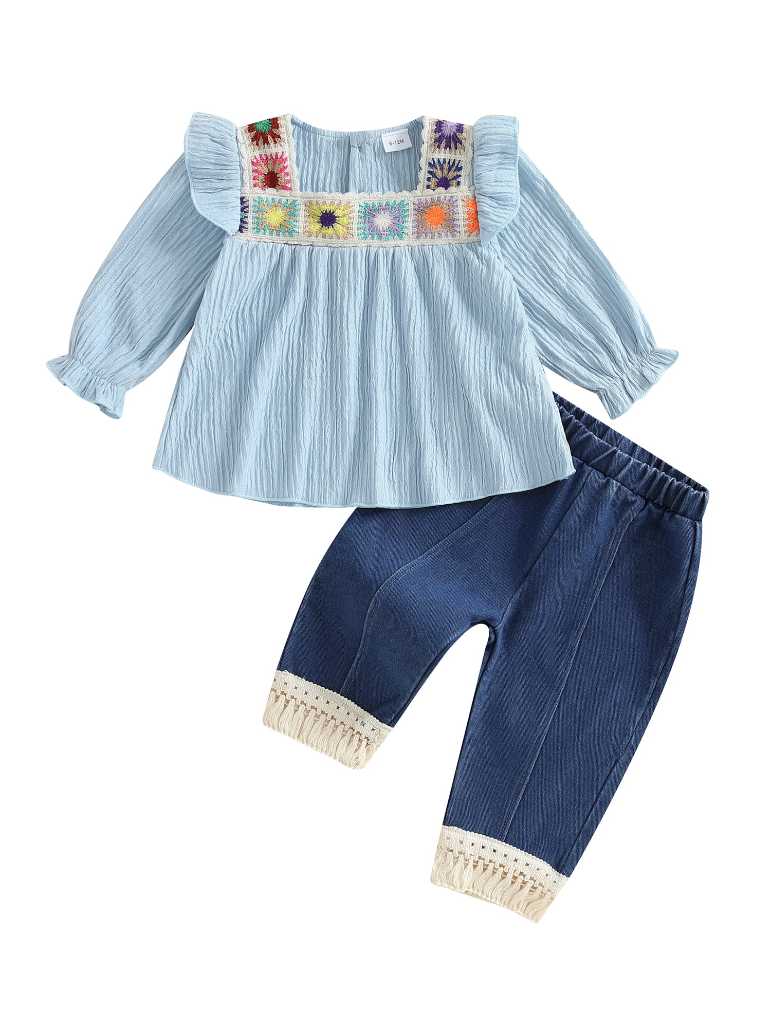 BemeyourBBs Boho Kids Toddler Baby Girl Spring Fall Summer Denim ...