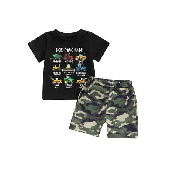 BemeyourBBs God Say I Am Toddler Baby Boy Christening Clothes Shorts ...