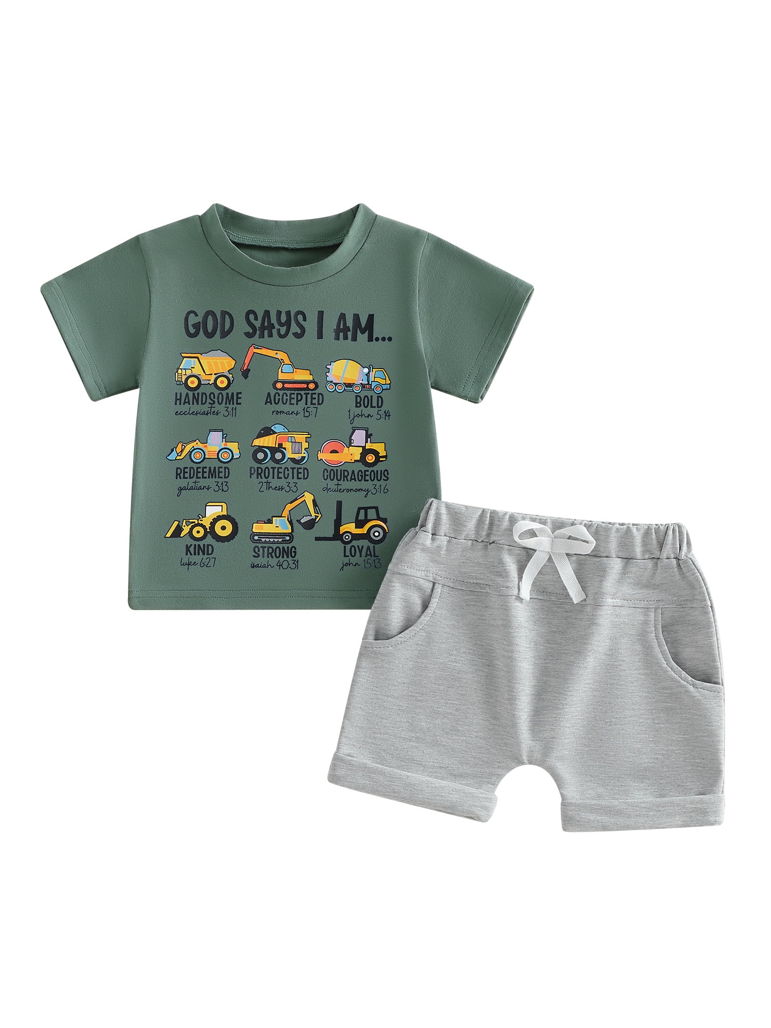 BemeyourBBs Infant God Say I Am Toddler Baby Boy Christening Clothes ...