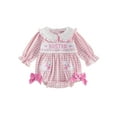 BemeyourBBs Jesus Love Me Baby Girl Easter Outfit Plaid Bubble Romper ...