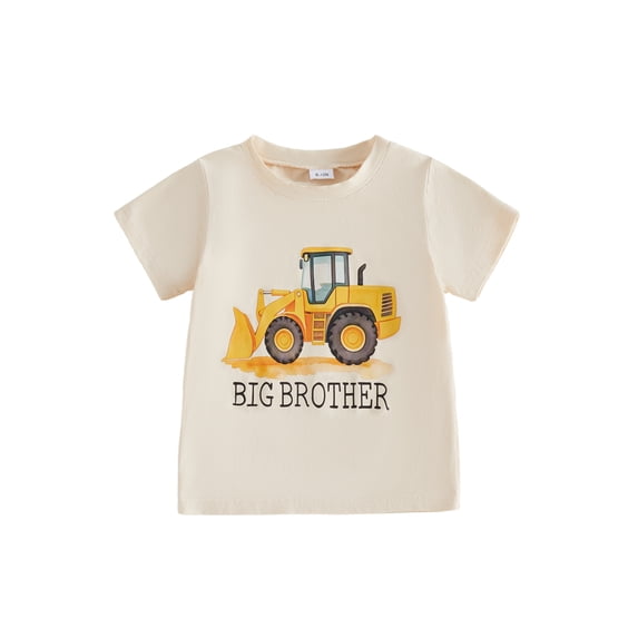 BemeyourBBs Kids Toddler Baby Boy Big Brother Outfits Excavator T-shirt ...