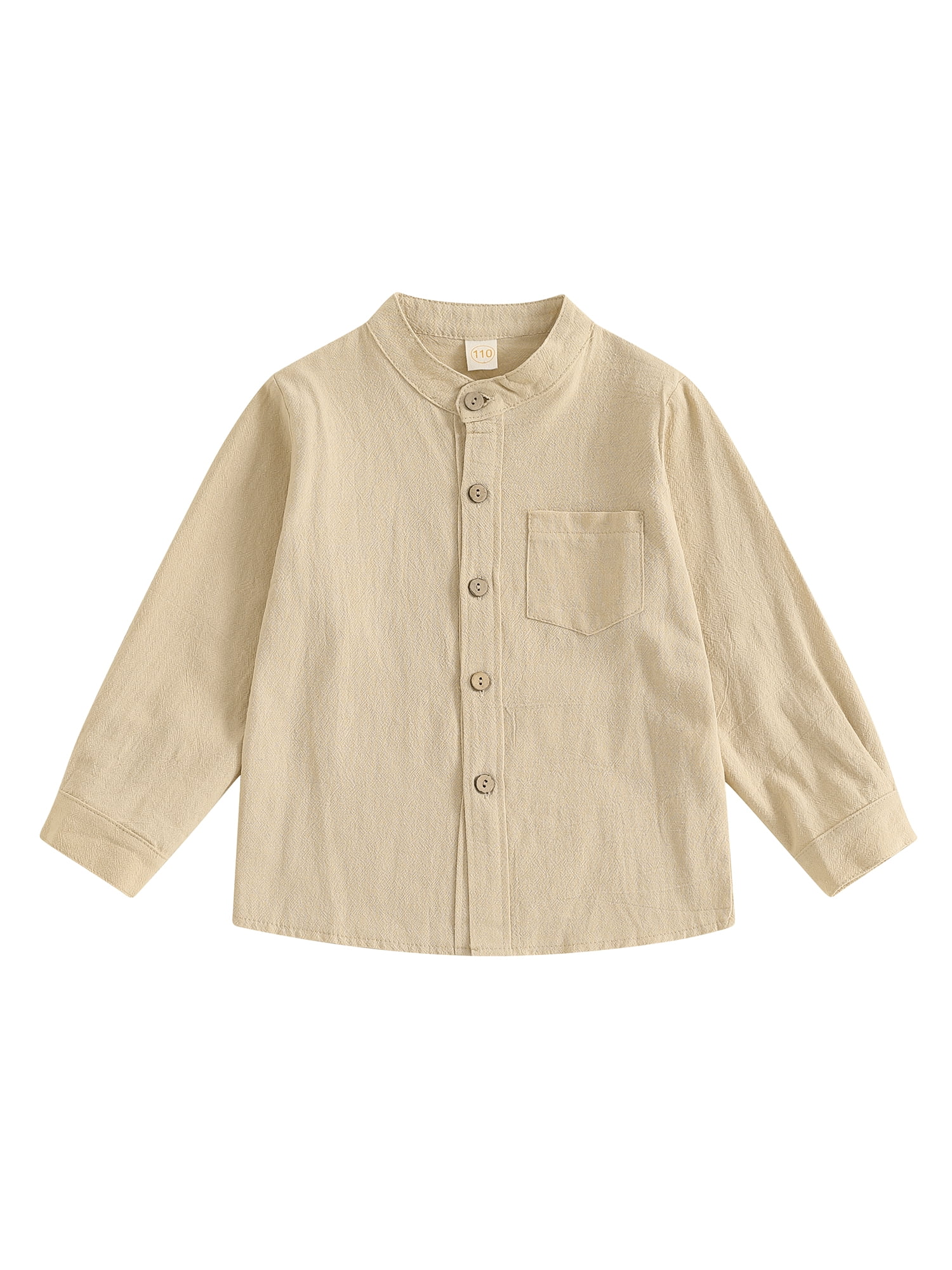 BemeyourBBs Kids Toddler Baby Boy Cotton Linen Dress Shirt Boys Long ...