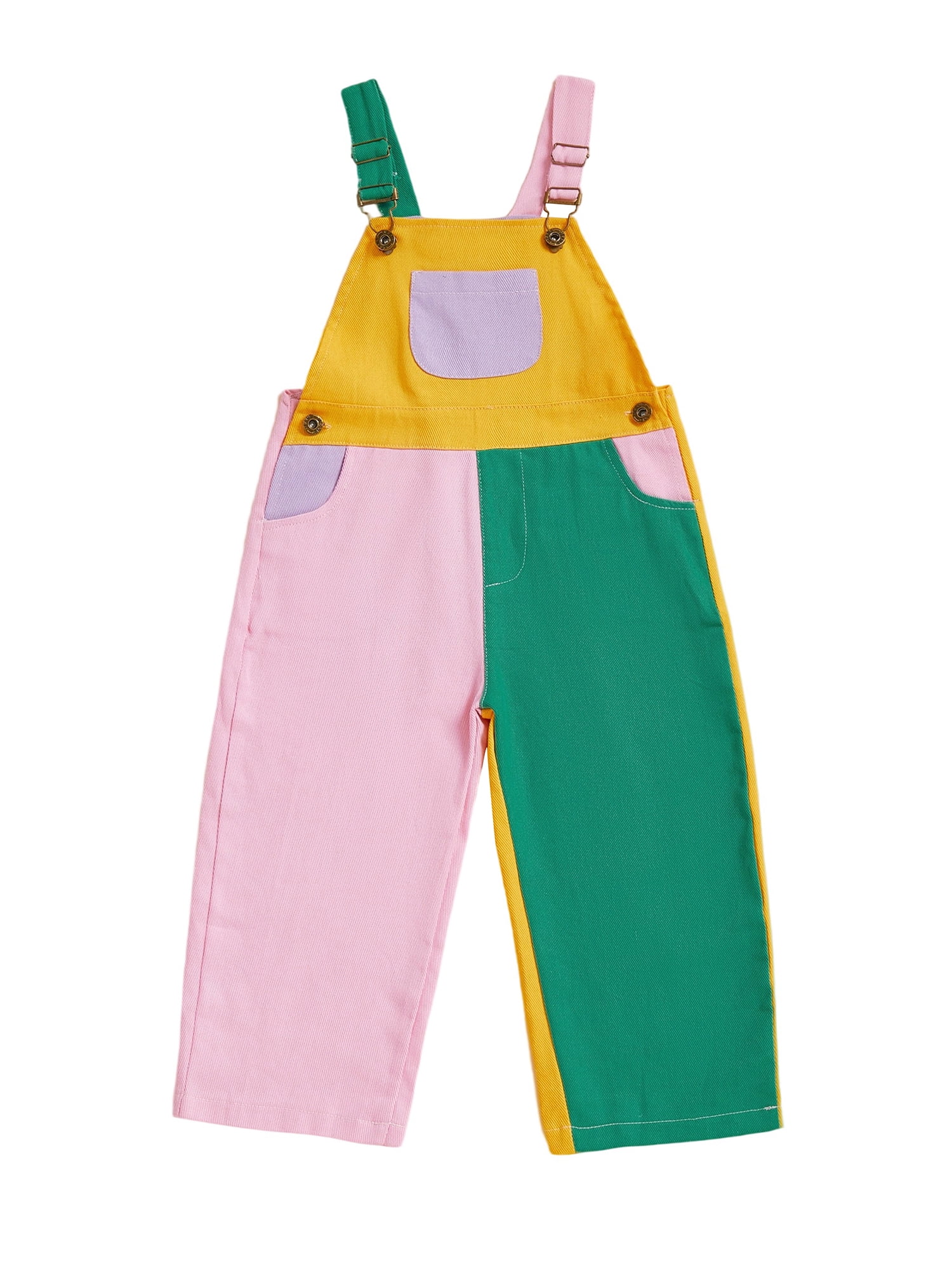 BemeyourBBs Kids Toddler Baby Boy Girl Denim Overalls Jumpsuit Contrast ...