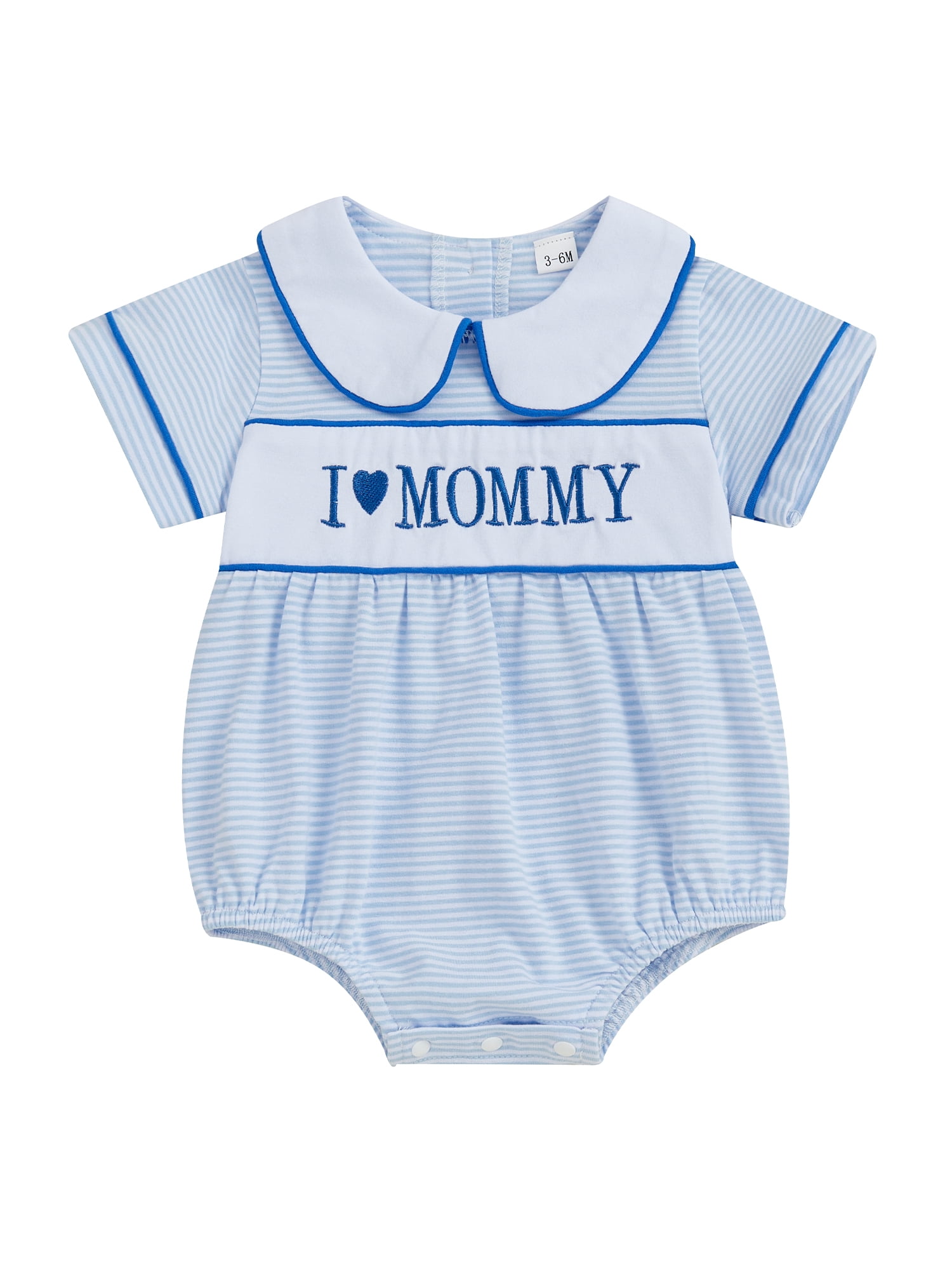 BemeyourBBs Kids Toddler Baby Boy Romper, Short Sleeve Doll Collar ...