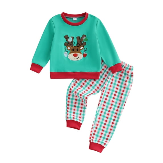 BemeyourBBs Kids Toddler Girl Boy Christmas Outfit Long Sleeve ...