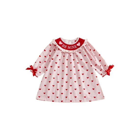 BemeyourBBs Kids Toddler Girls Valentines Day Dress Outfits Long Sleeve ...