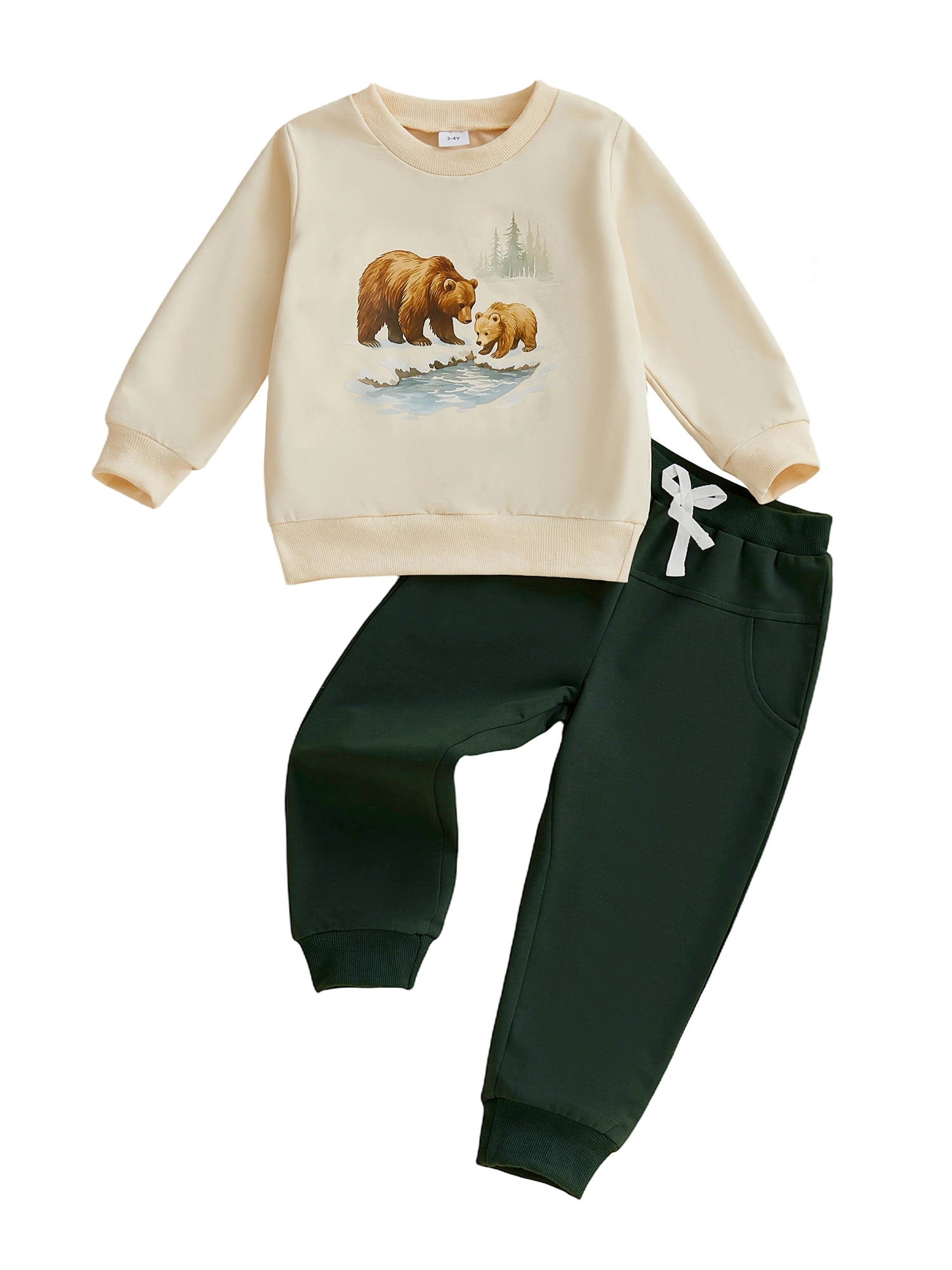 BemeyourBBs Little Toddler Baby Boy Hunting Outfit Animal Print Long ...