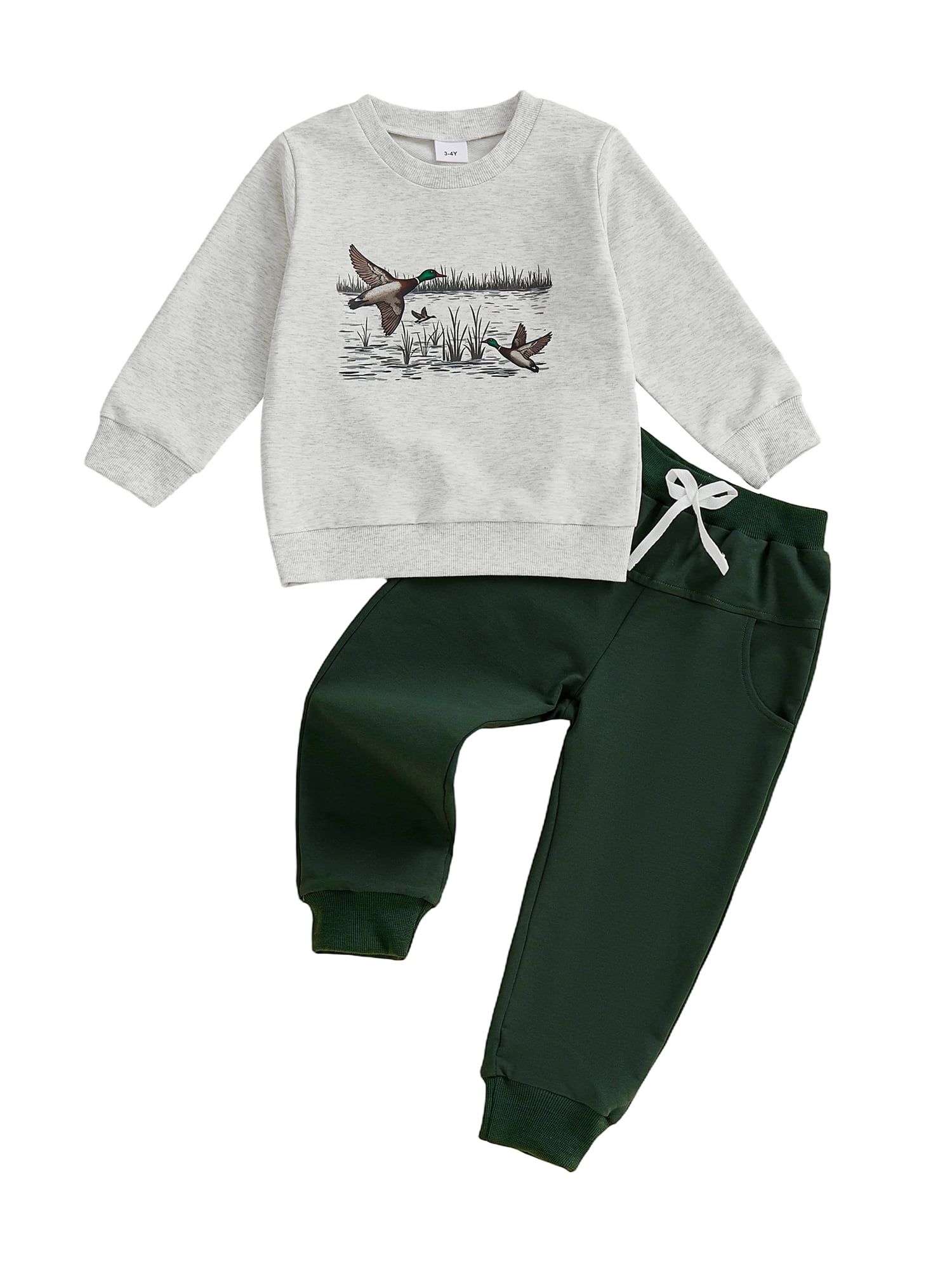 BemeyourBBs Little Toddler Baby Boy Hunting Outfit Animal Print Long ...