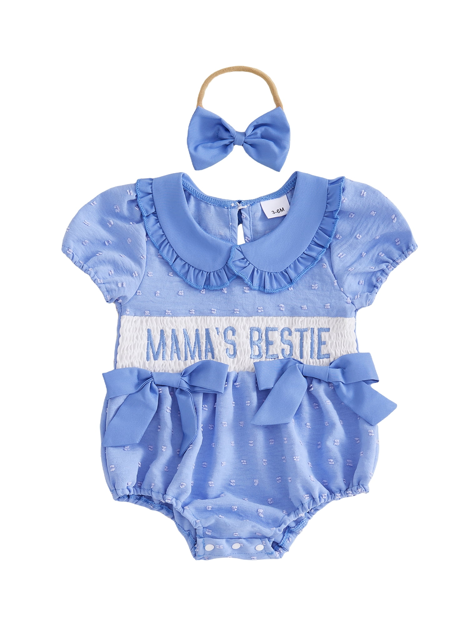 BemeyourBBs Mama's Bestie Baby Girls Summer Newborn Baby Girl Smocked ...