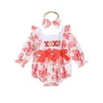 BemeyourBBs Newbon Baby Girl Valentines Day Outfit Heart Bubble Romper ...