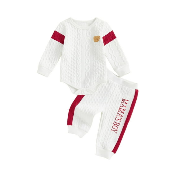 BemeyourBBs Newborn Baby Boy Fall Winter Outfit Knitted Long Sleeve ...