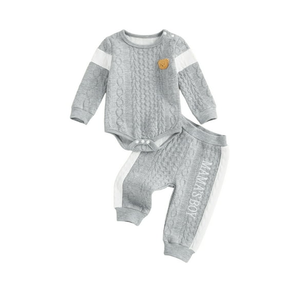 BemeyourBBs Newborn Baby Boy Fall Winter Outfit Knitted Long Sleeve ...