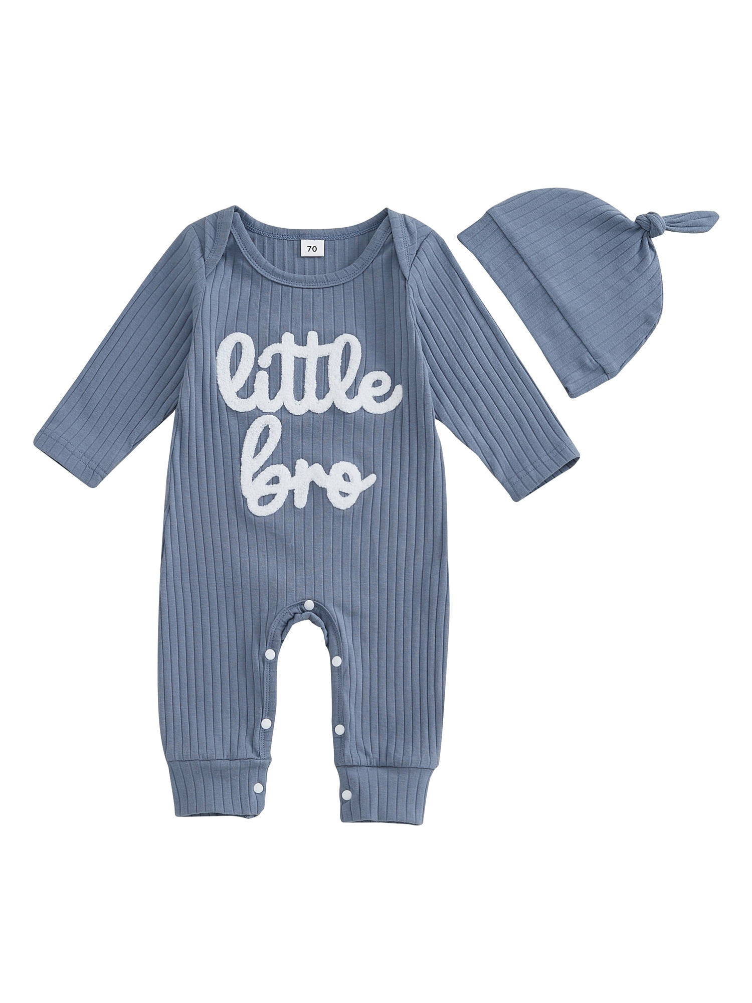 BemeyourBBs Newborn Baby Boy Lil Brother Outfits Cute Letters Rib ...