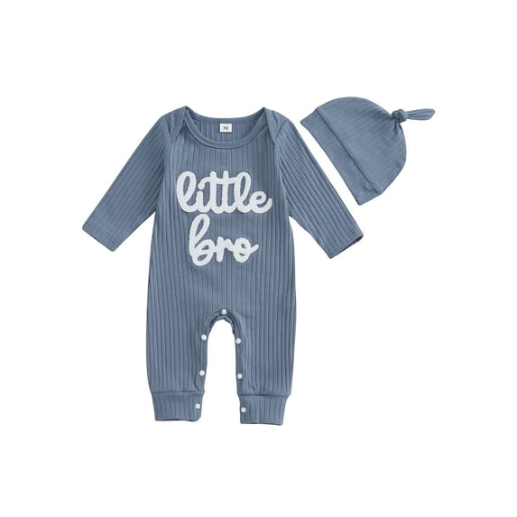 BemeyourBBs Newborn Baby Boy Lil Brother Outfits Cute Letters Rib ...