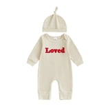 BemeyourBBs Newborn Baby Boy Valentines Day Outfit One Piece Jumpsuit ...