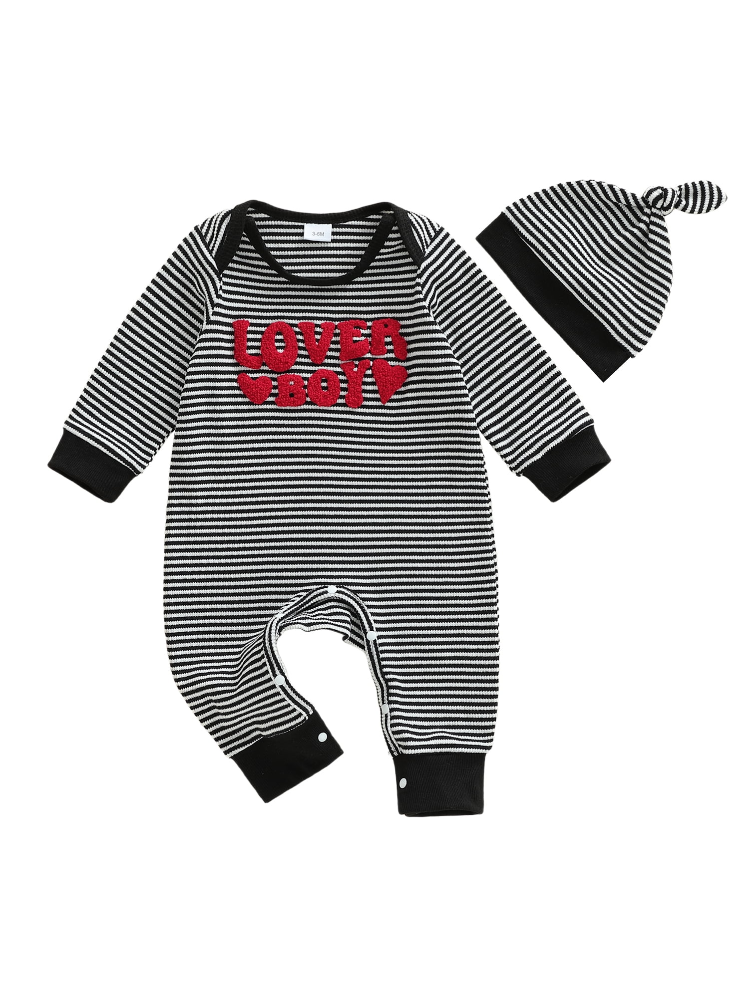 BemeyourBBs Newborn Baby Boy Valentines Day Outfit One Piece Jumpsuit ...