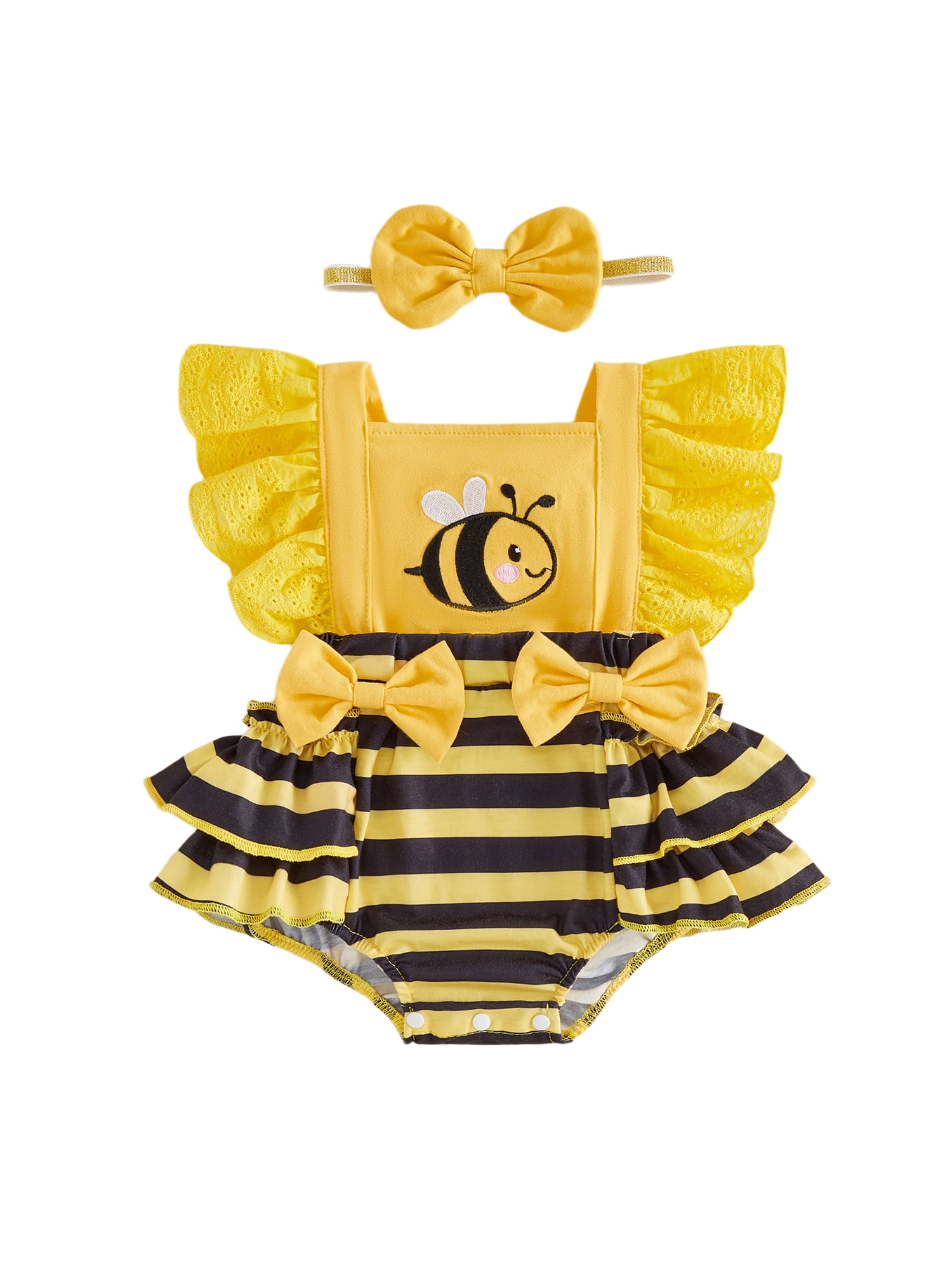 BemeyourBBs Newborn Baby Girl Bee Outfits Infant Baby Girls Summer ...