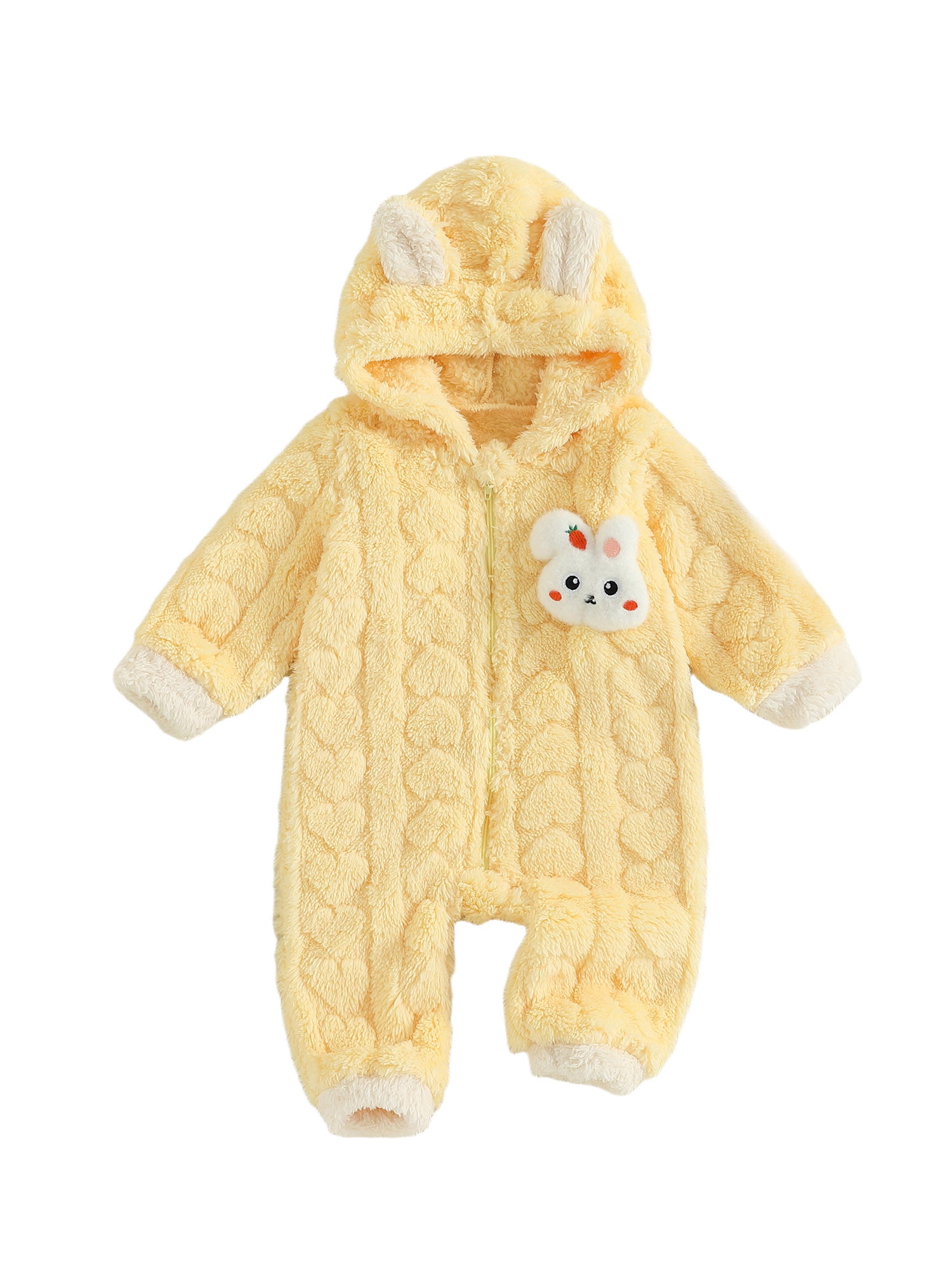 BemeyourBBs Newborn Baby Girl Boy Easter Bunny Outfits Fleece Snowsuit ...
