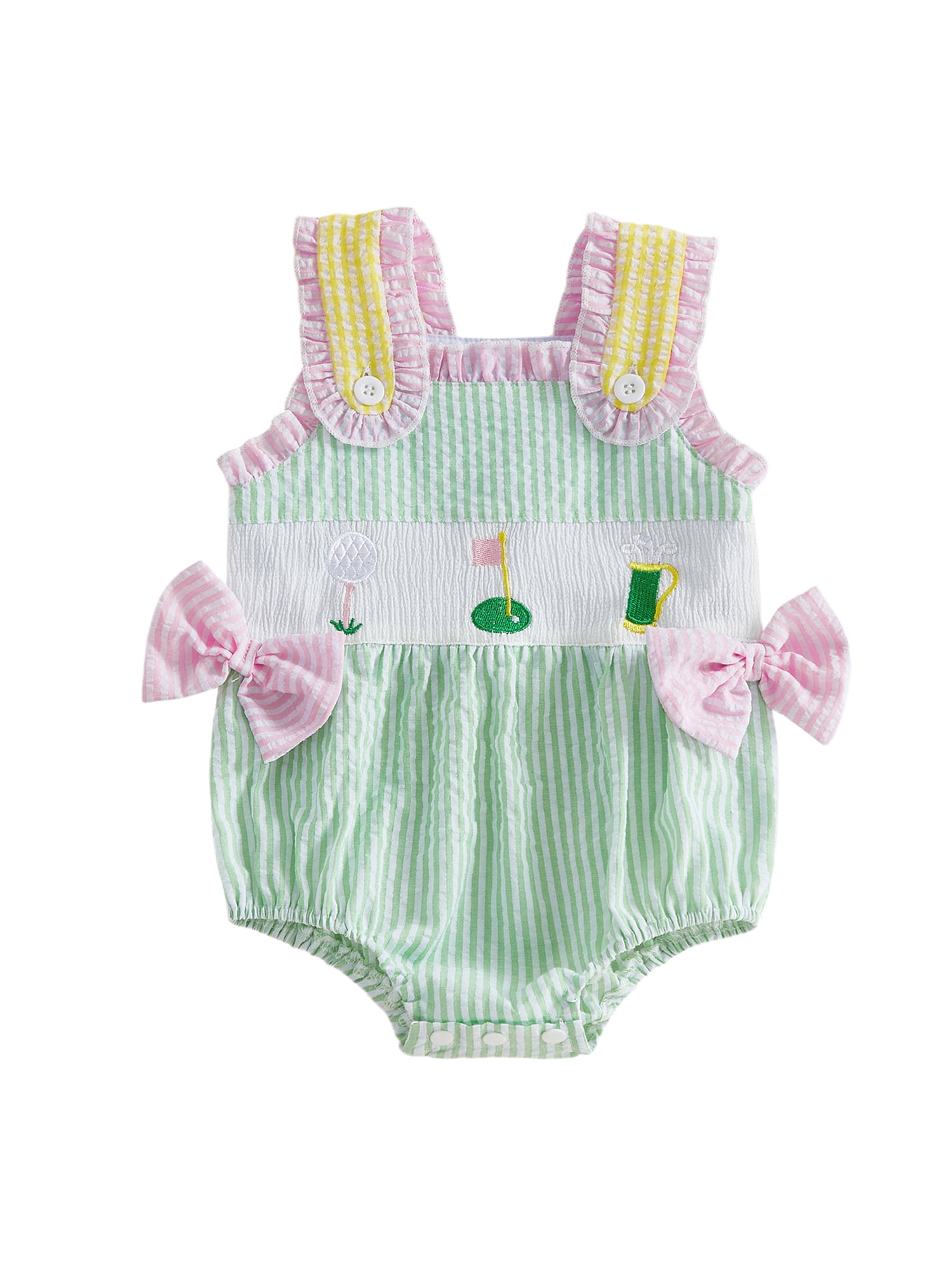 BemeyourBBs Newborn Baby Girl Golf Outfit Summer Bubble Romper Clothes ...