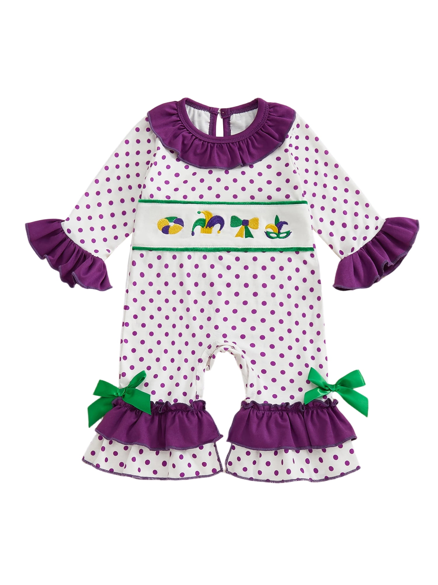 BemeyourBBs Newborn Baby Girl Mardi Gras Outfit Fall Spring Carnival ...
