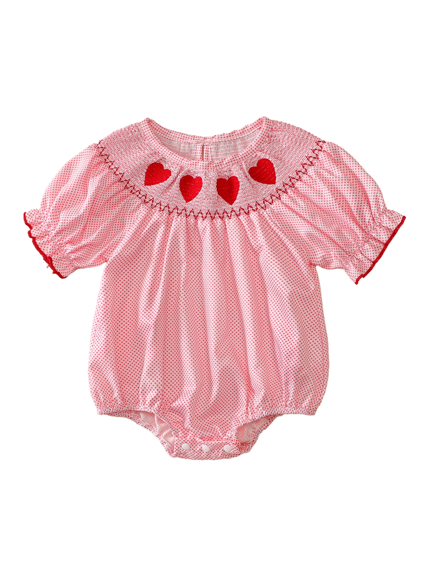 BemeyourBBs Newborn Baby Girl Valentines Day Outfits Infant Gingham ...
