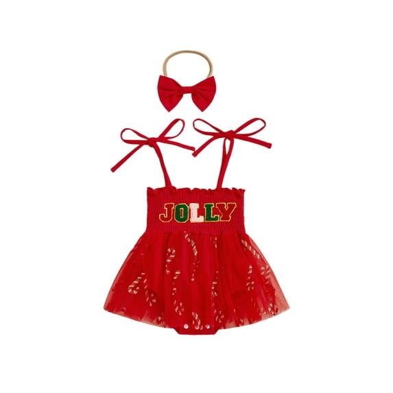 BemeyourBBs Newborn Baby Girls Christmas Outfits Jolly Candy Cane ...