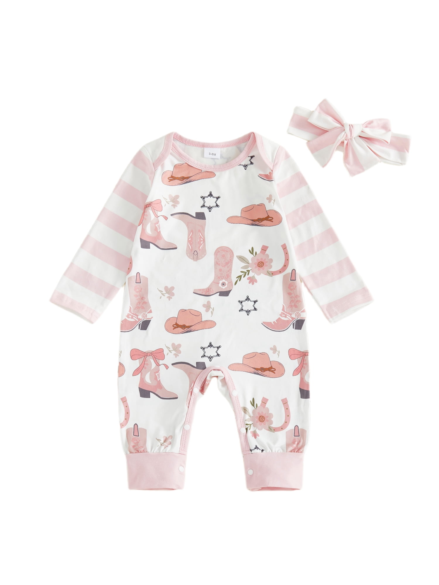 BemeyourBBs Newborn Baby Girls Western Clothes Cowgirl Outfits One ...