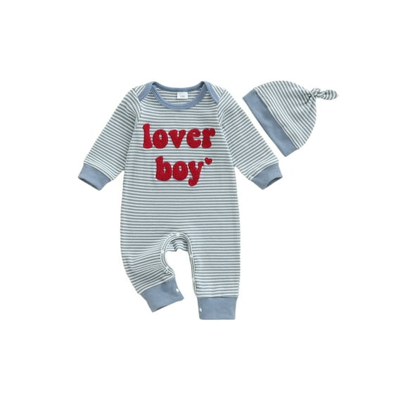 BemeyourBBs Newborn Baby Valentines Day Outfit Lover Boys Jumpsuit Long ...