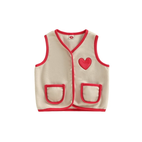 BemeyourBBs Toddle Baby Boy Girl Fleece Vest Valentines Vest Outfits ...