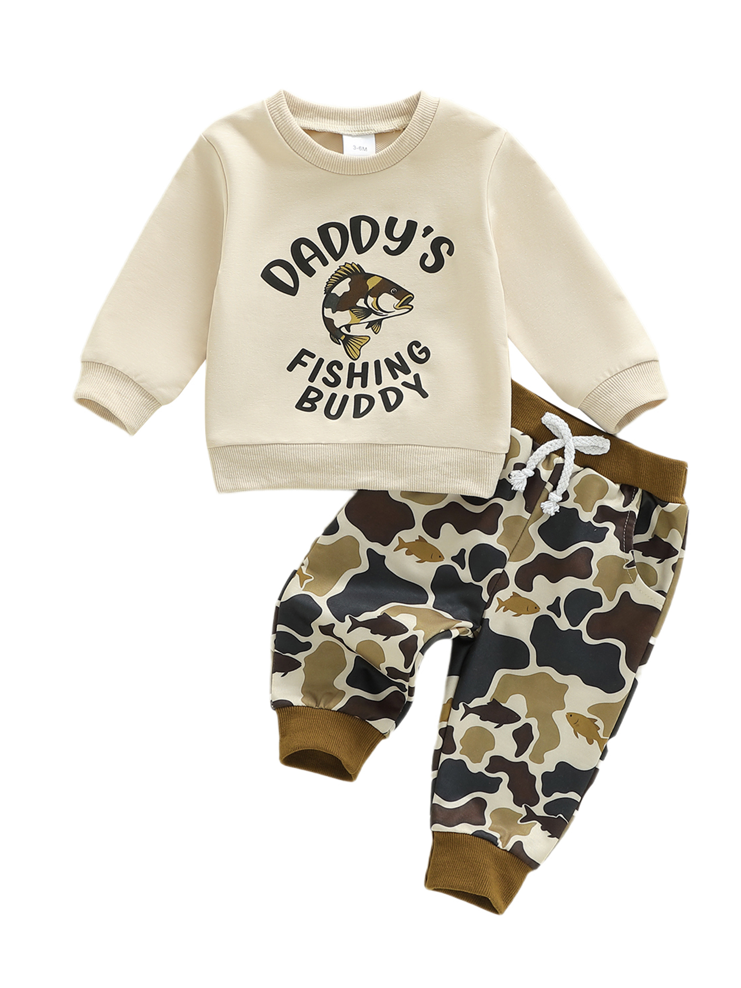BemeyourBBs Toddler Baby Boy Fishing Outfits Letter Long Sleeve ...