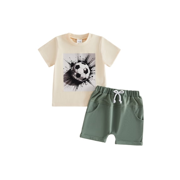 BemeyourBBs Toddler Baby Boy Football Outfit Infant Baby Boys Summer ...