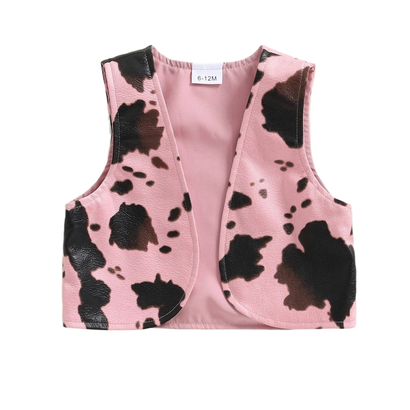 BemeyourBBs Toddler Baby Boy Girl Cow Print Vest Jacket Vintage Western ...