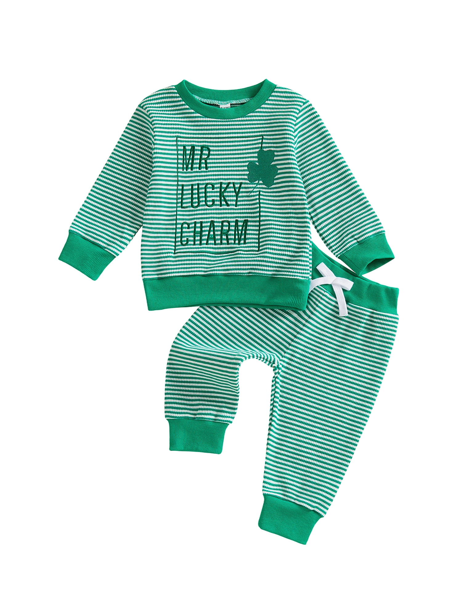 BemeyourBBs Toddler Baby Boy Irish Outfit Fashionable Striped Long ...