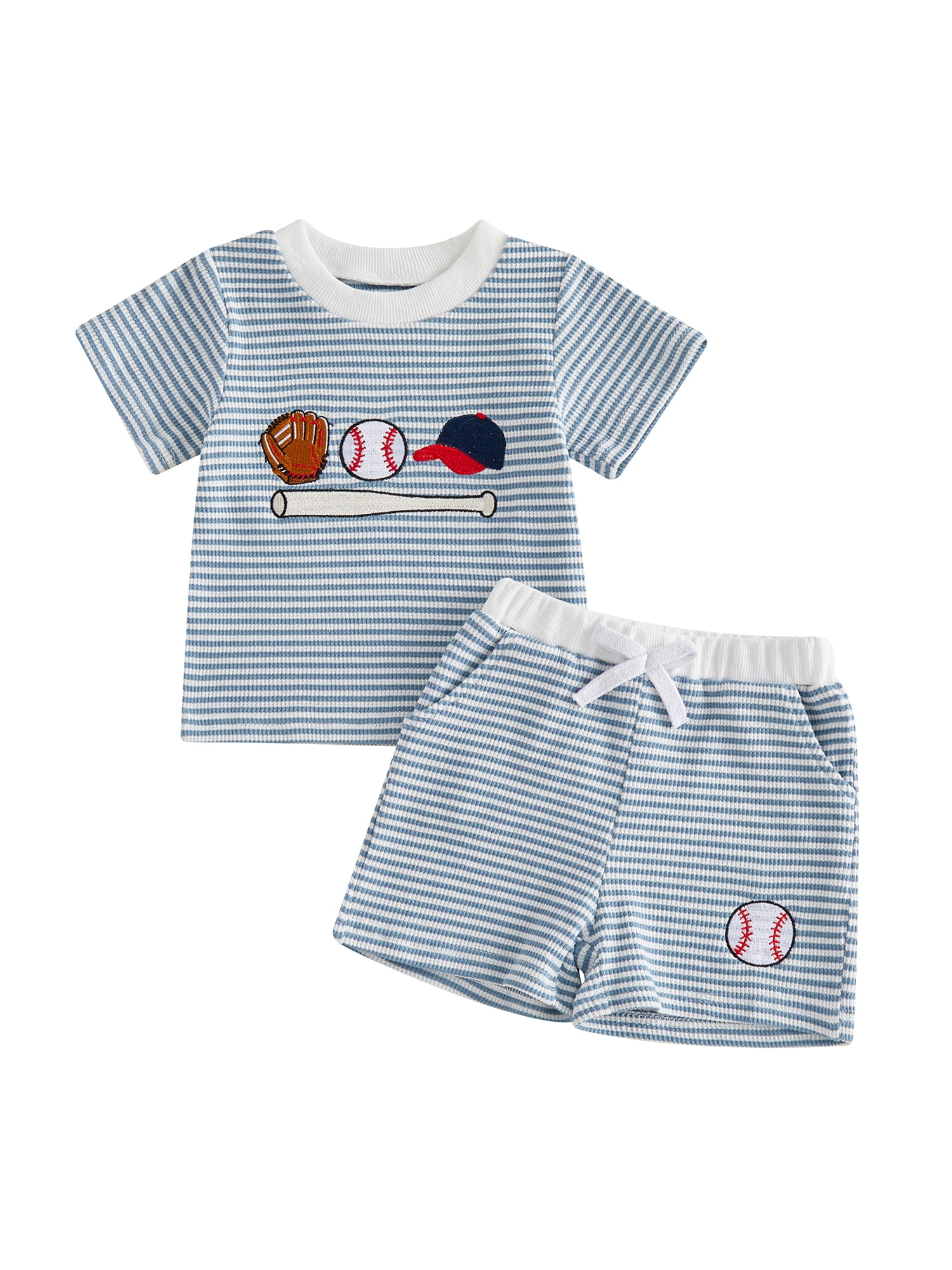 BemeyourBBs Toddler Baby Boy Summer Clothes Baby Boys Baseball Outfits ...