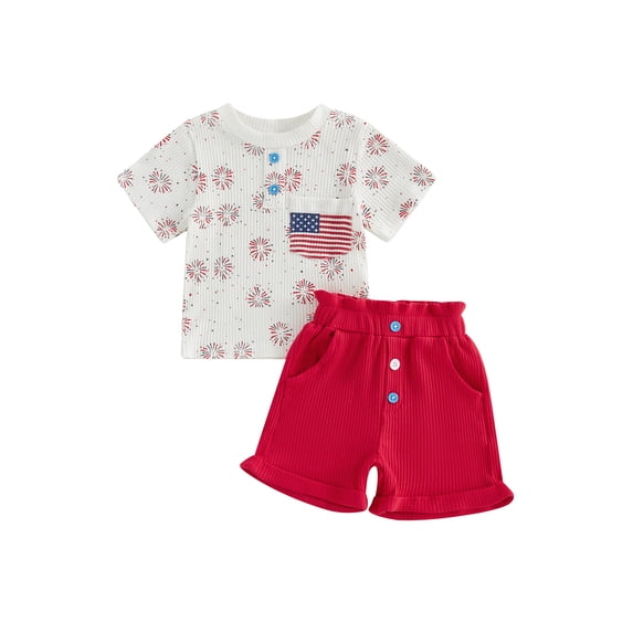 BemeyourBBs Toddler Baby Boys 4th of July Outfits Patriot Baby Boy ...