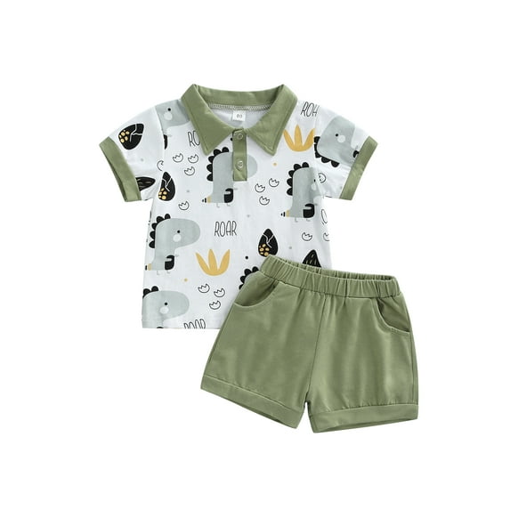 BemeyourBBs Toddler Baby Boys Dinosaur Outfits Cute Infant Summer ...