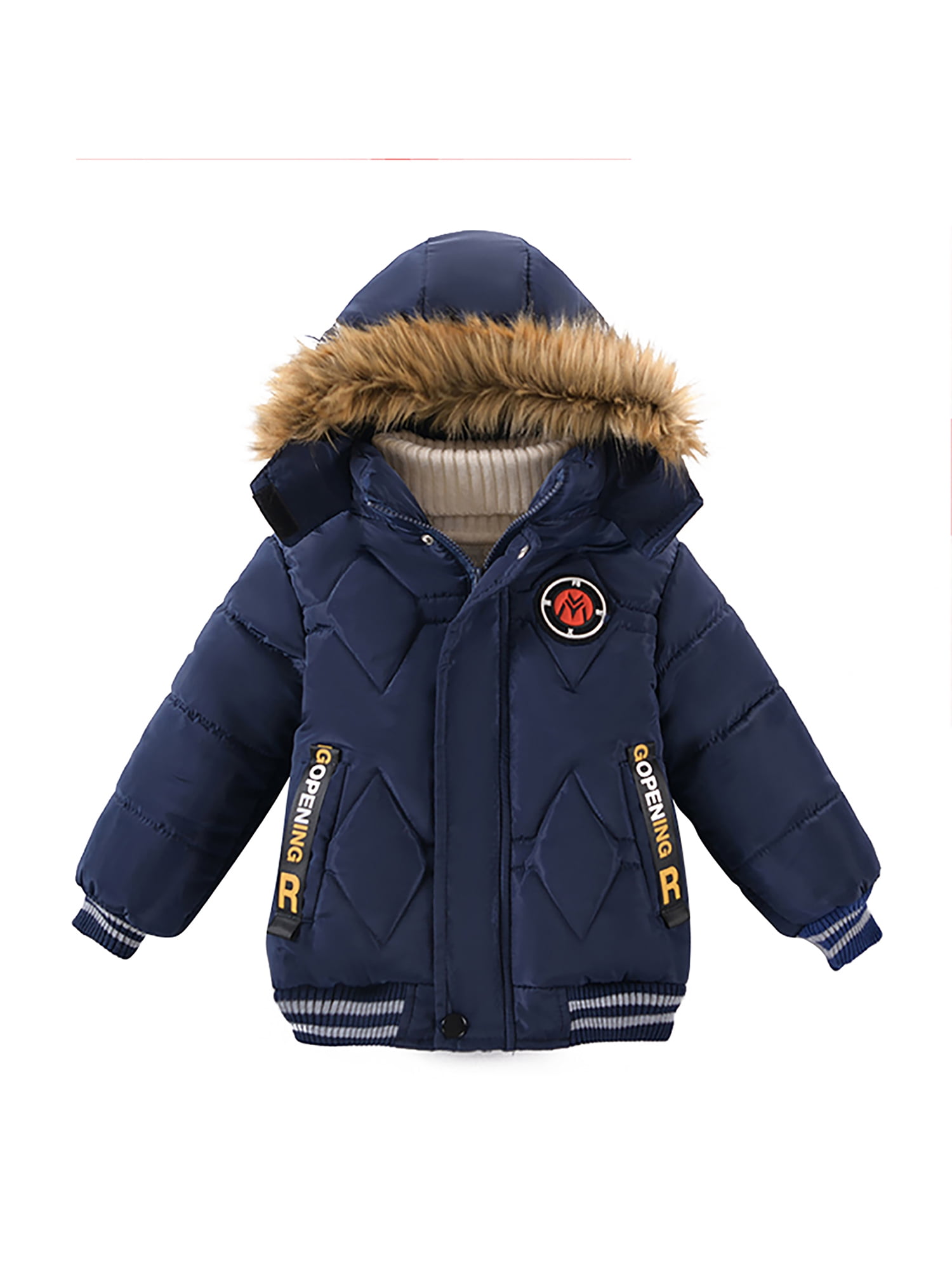 BemeyourBBs Toddler Baby Boys Winter Warm Fleece Lined Jacket Coat Kids ...