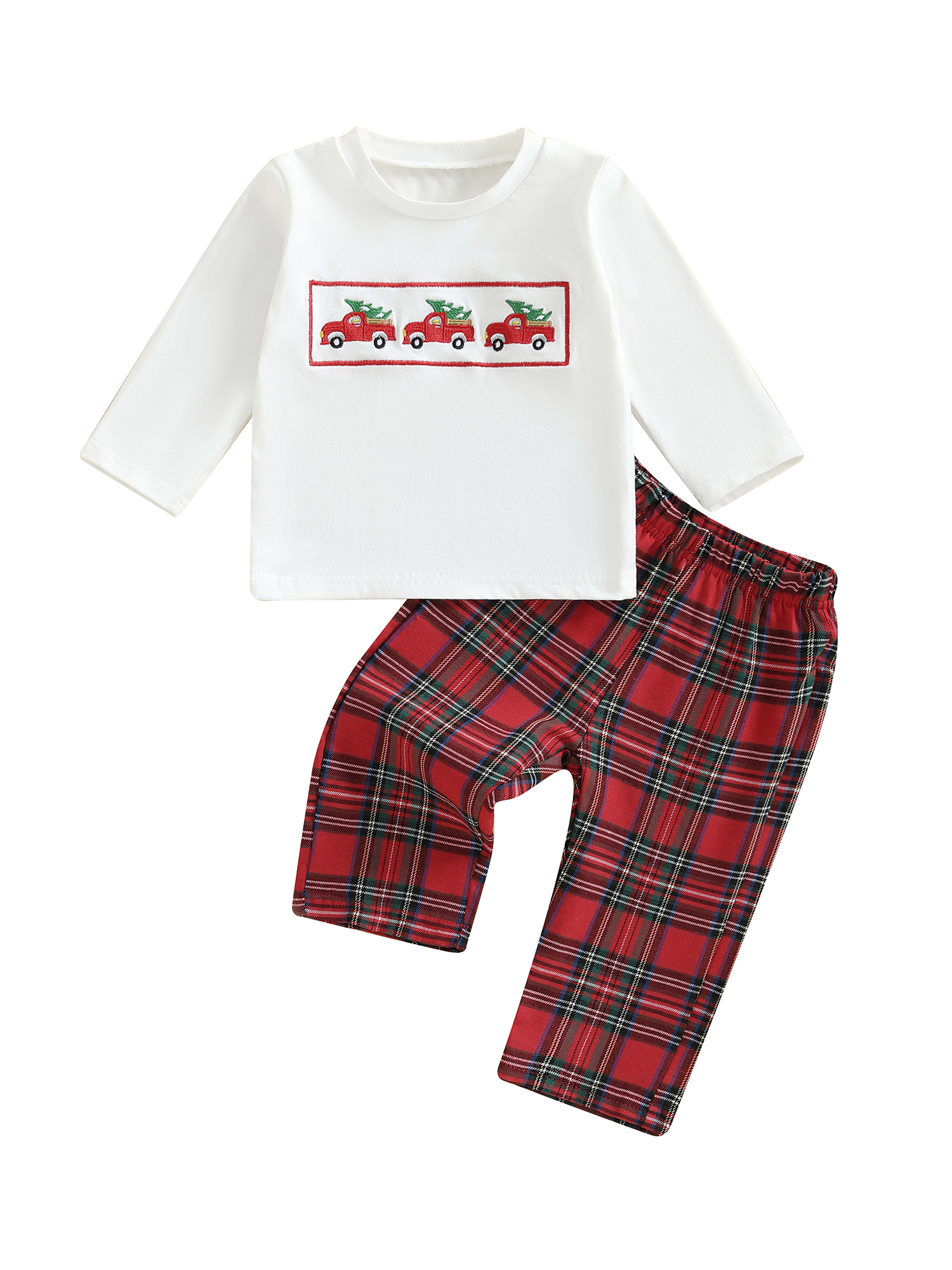 BemeyourBBs Toddler Baby Clothes Set Long Sleeve Pullover and Plaid ...