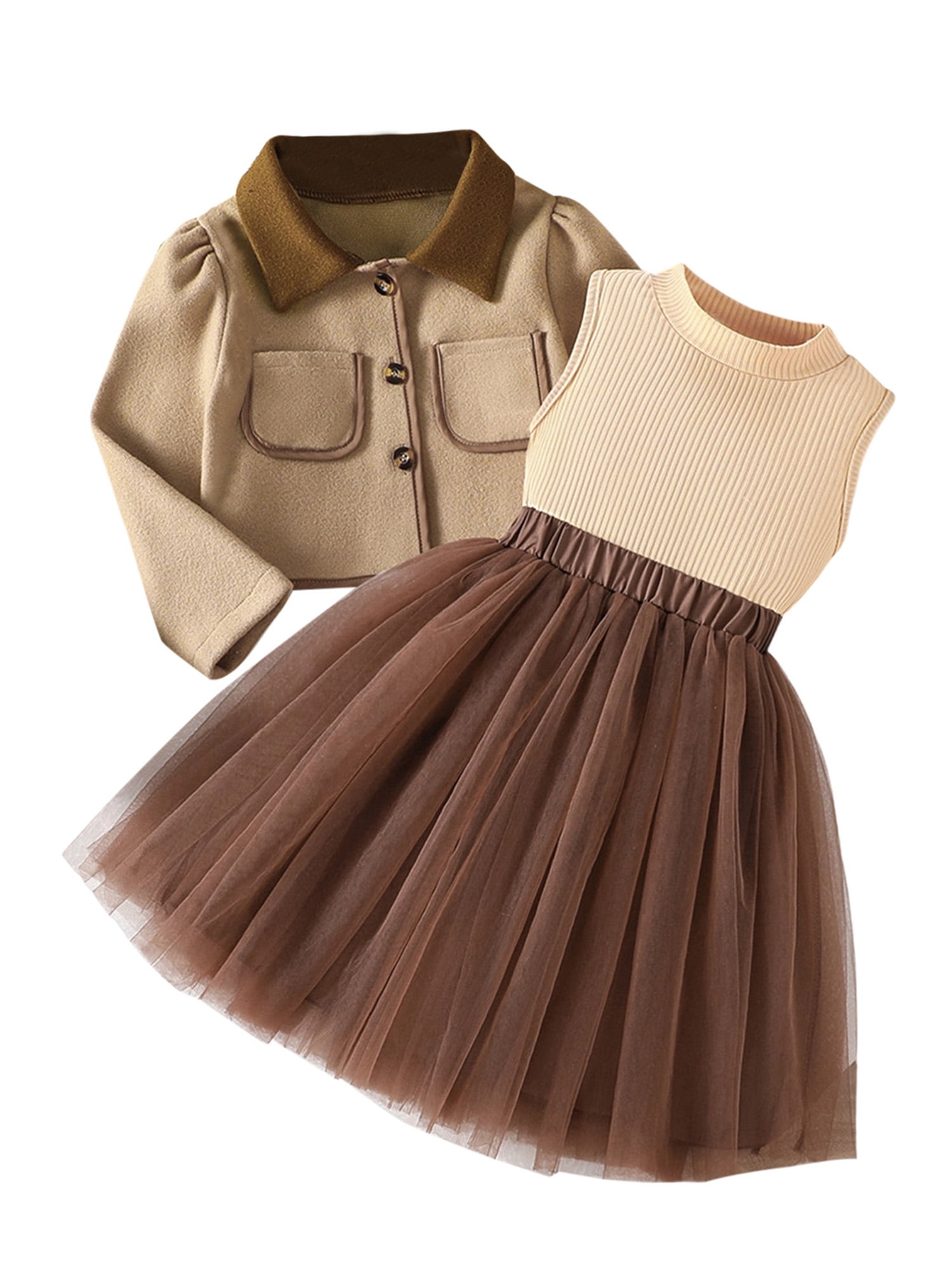 BemeyourBBs Toddler Baby Fall Winter Outfits Cardigan Dress Set Long ...