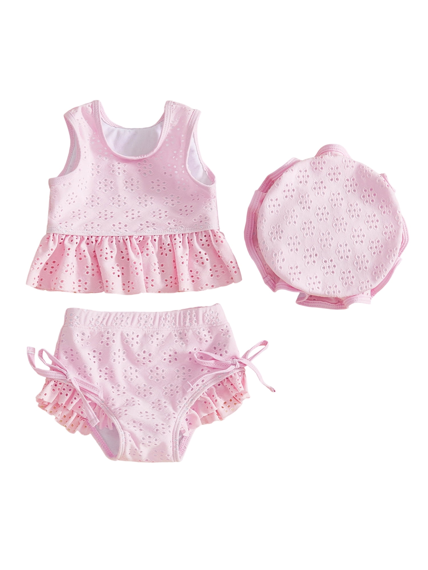 BemeyourBBs Toddler Baby Girl 3 Piece Swimsuit Set Summer Beach ...