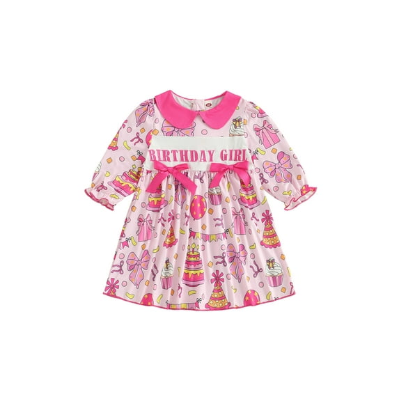 BemeyourBBs Toddler Baby Girl Birthday Dress Outfit Cake Balloon Print ...