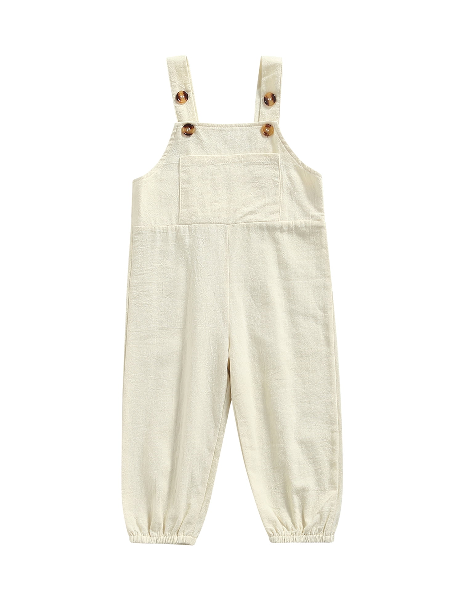 BemeyourBBs Toddler Baby Girl Boy Overalls Cotton Linen Romper Infant ...