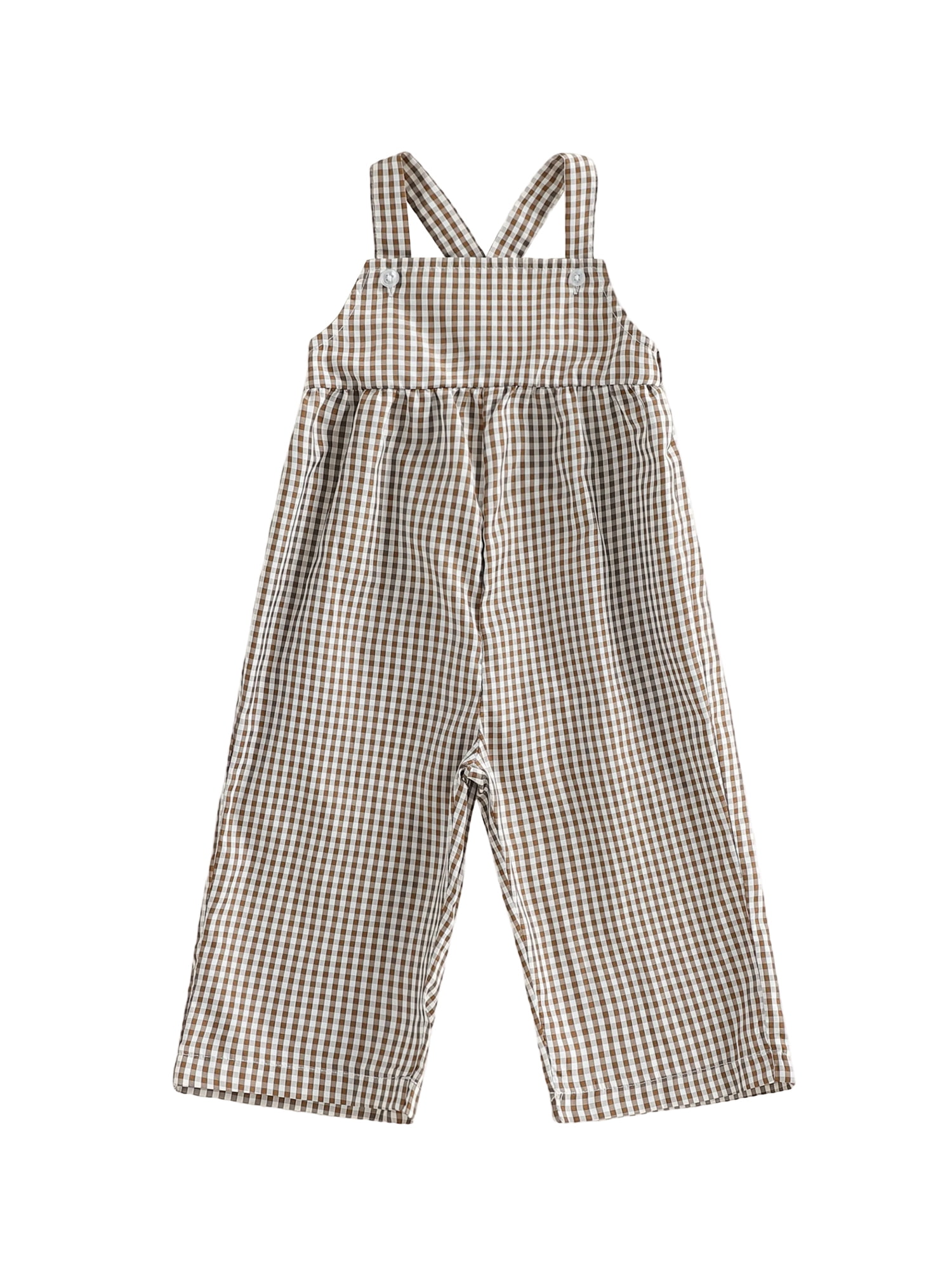 BemeyourBBs Toddler Baby Girl Boy Plaid Romper Overalls Spring Summer ...