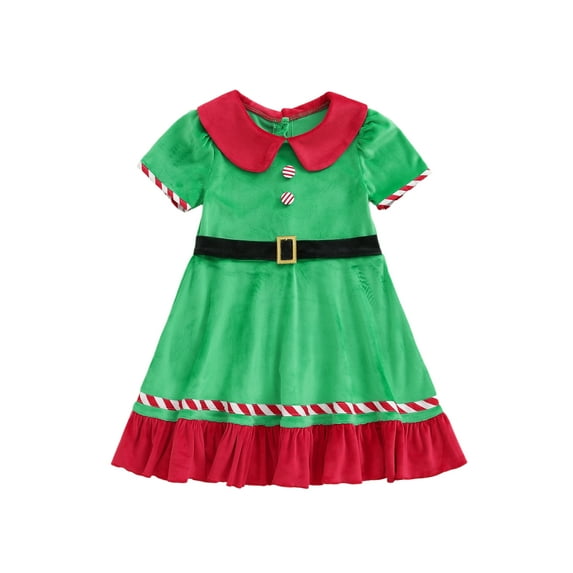 BemeyourBBs Toddler Baby Girl Christmas Outfits Little Girls Santa Elf ...