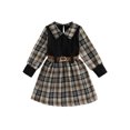 BemeyourBBs Toddler Baby Girl Fall Winter Plaid Dress Kids Girls ...