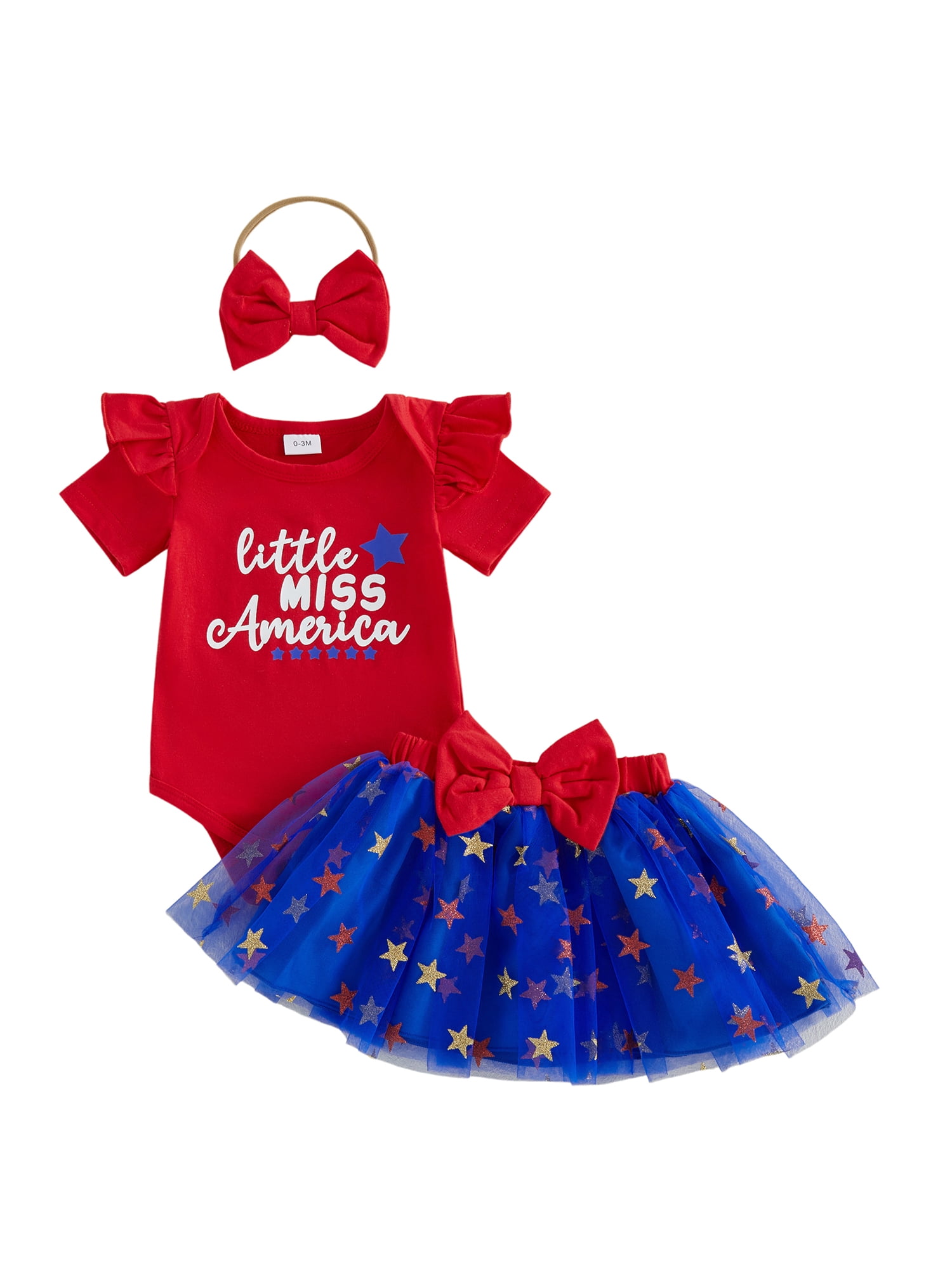 BemeyourBBs Toddler Baby Girl My First 4th of July Outfits Patriot ...