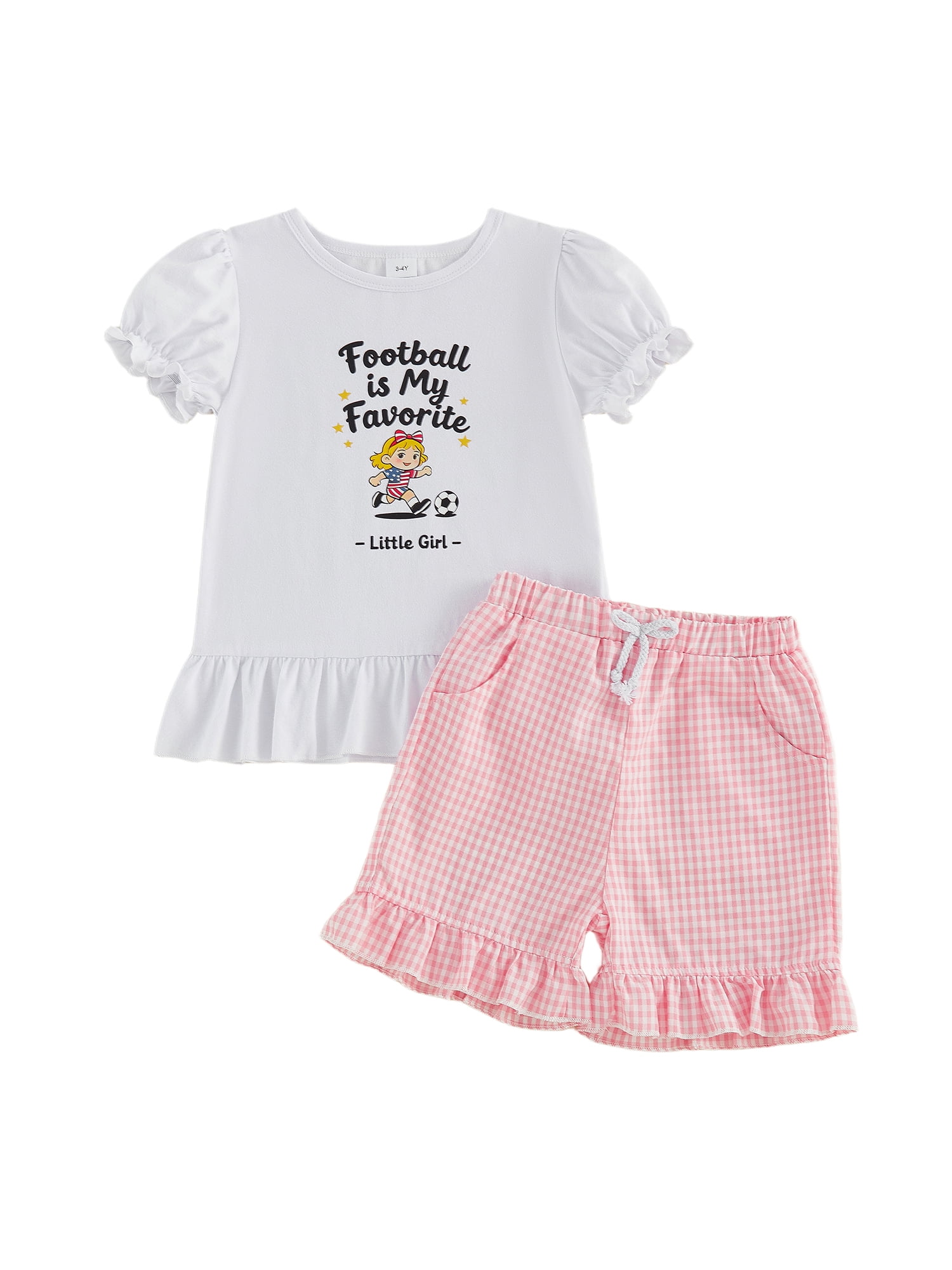 BemeyourBBs Toddler Baby Girl Football Outfit Baby Girls Summer Clothes ...