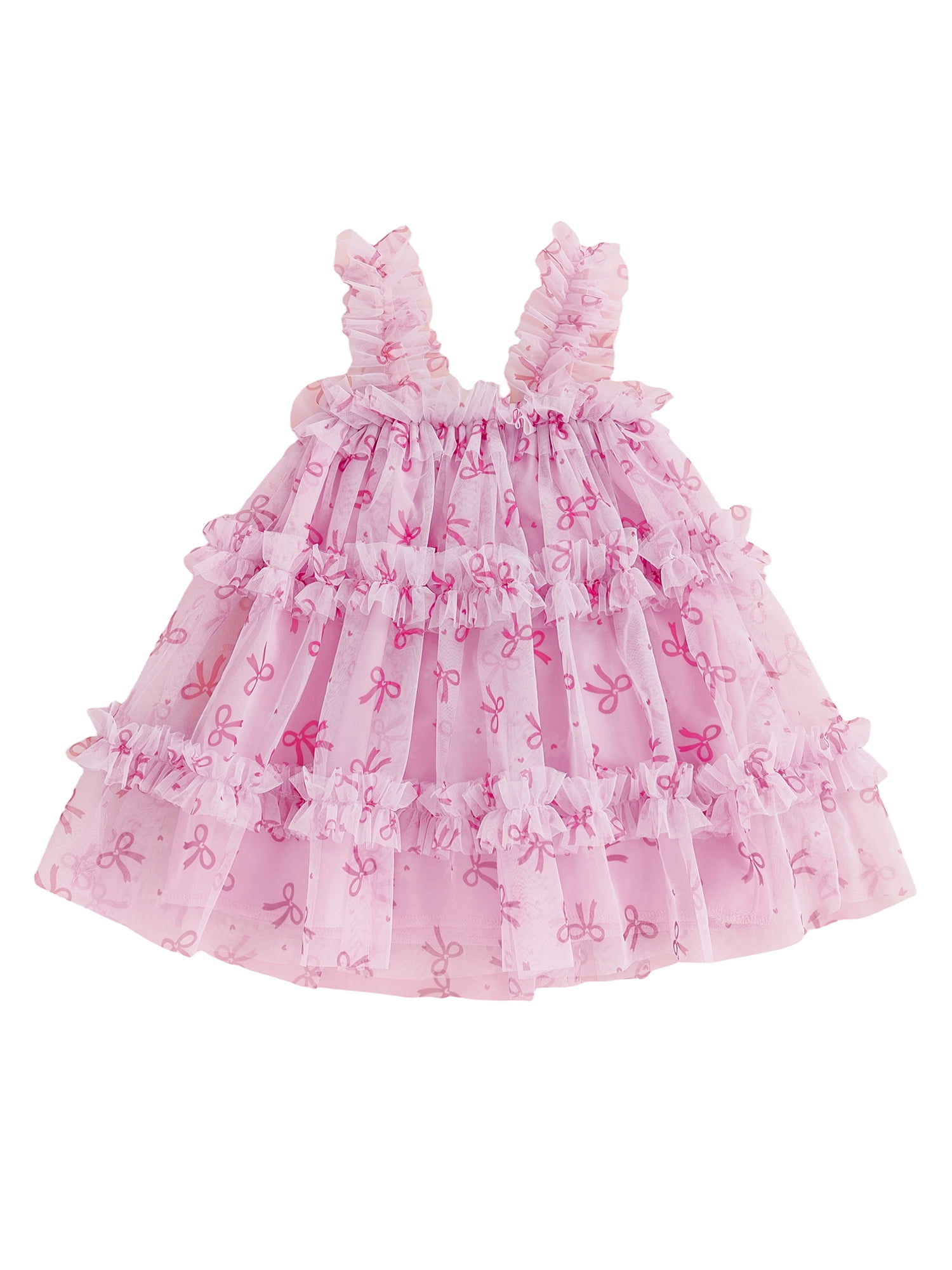 BemeyourBBs Toddler Baby Girl Heart Bow Tulle Tutu Dress Valentines Day ...