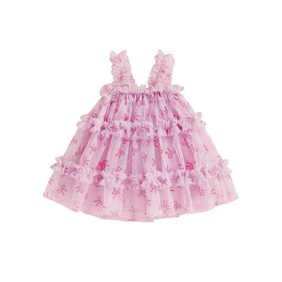BemeyourBBs Toddler Baby Girl Heart Bow Tulle Tutu Dress Valentines Day ...